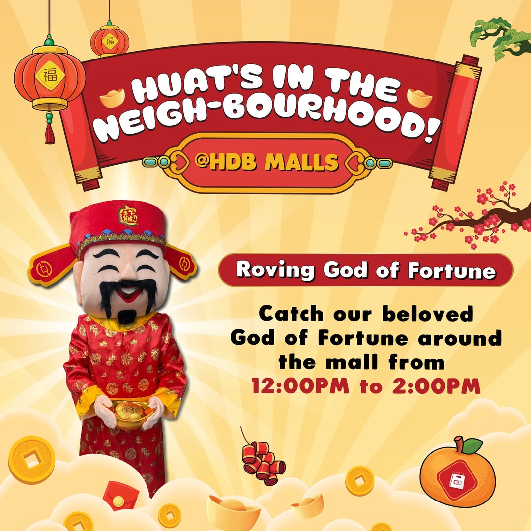 Meet the God of Fortune at HDB Malls This Lunar New Year | Canberra ...